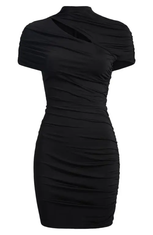 Balmain Draped Jersey Bodycon Dress