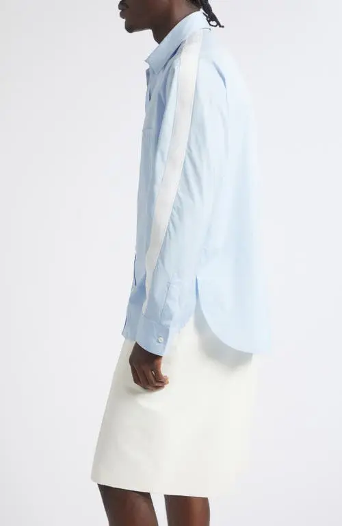 Givenchy Couture Seam Side Stripe Button-up Shirt