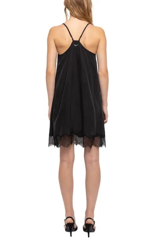 Zadig&Voltaire Respas Lace Trim Silk Slipdress