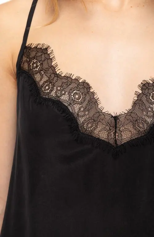 Zadig&Voltaire Respas Lace Trim Silk Slipdress