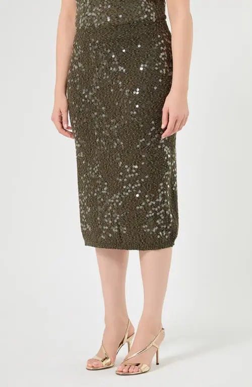 Marina Rinaldi Sequin Bouclé Skirt