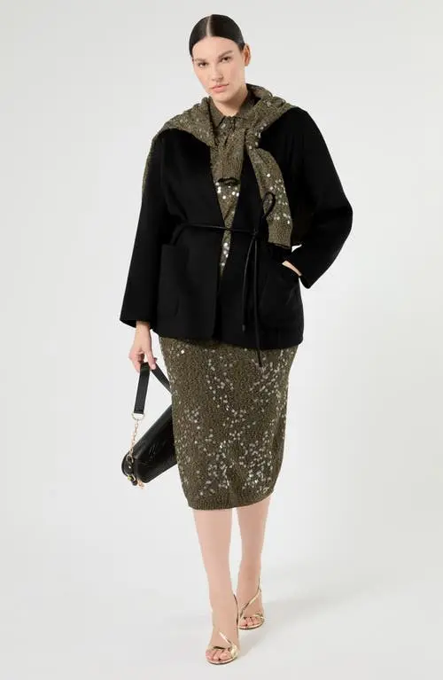 Marina Rinaldi Sequin Bouclé Skirt