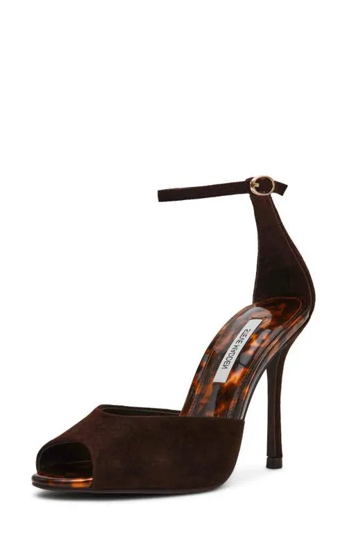 Steve Madden Phillipa Ankle Strap Stiletto Sandals - Brown/tortoise