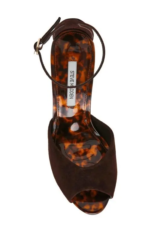 Steve Madden Phillipa Ankle Strap Stiletto Sandals - Brown/tortoise