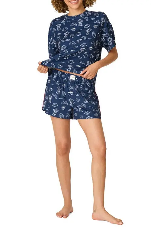 PJ Salvage Bonjour Babe 2-piece Pajamas - Deep Navy