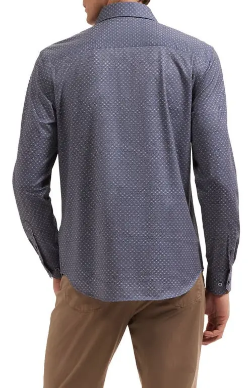 Bugatchi Devon Ooohcotton® Geometric Print Stretch Shirt