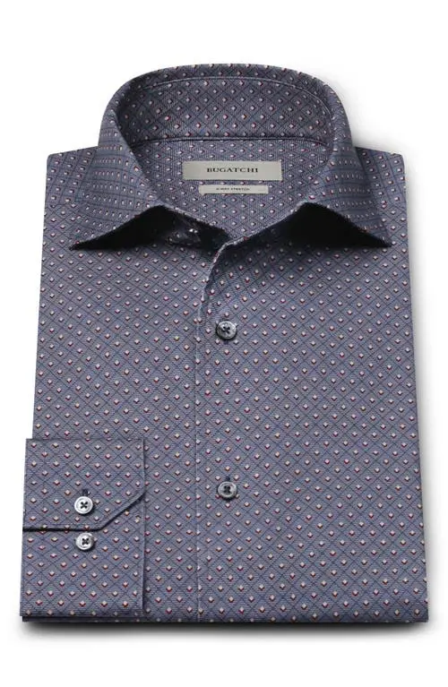 Bugatchi Devon Ooohcotton® Geometric Print Stretch Shirt