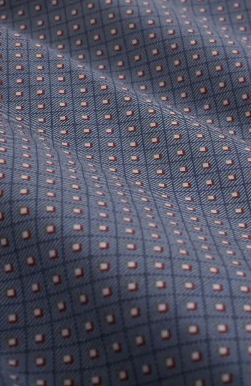 Bugatchi Devon Ooohcotton® Geometric Print Stretch Shirt