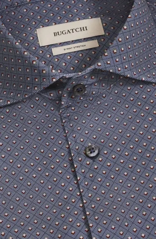 Bugatchi Devon Ooohcotton® Geometric Print Stretch Shirt