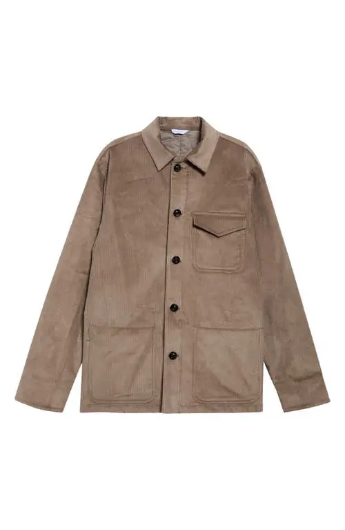 Boglioli Medium Wale Cotton Stretch Corduroy Overshirt