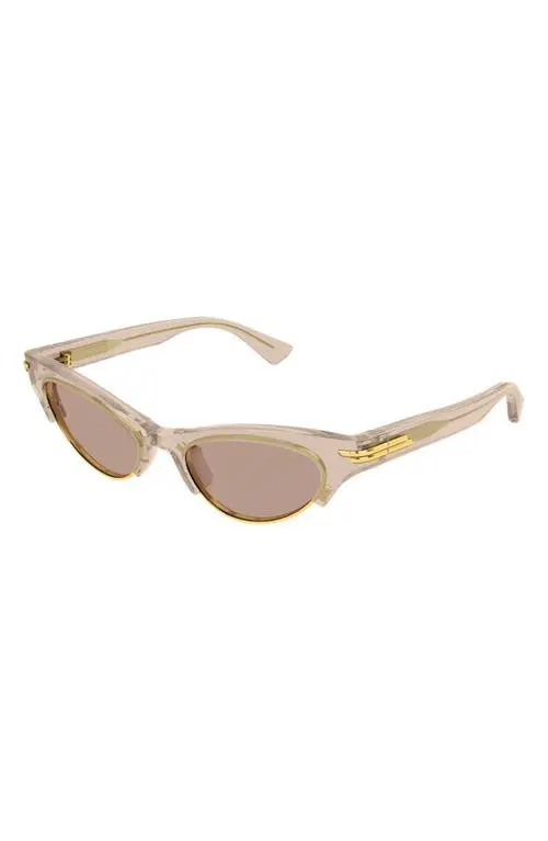 Bottega Veneta Cat Eye Sunglasses - Brown