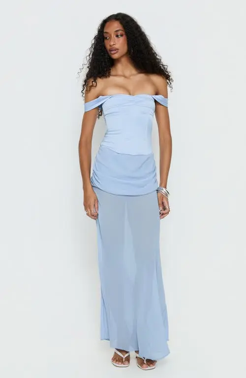 Princess Polly Angiola Off The Shoulder Corset Maxi Dress
