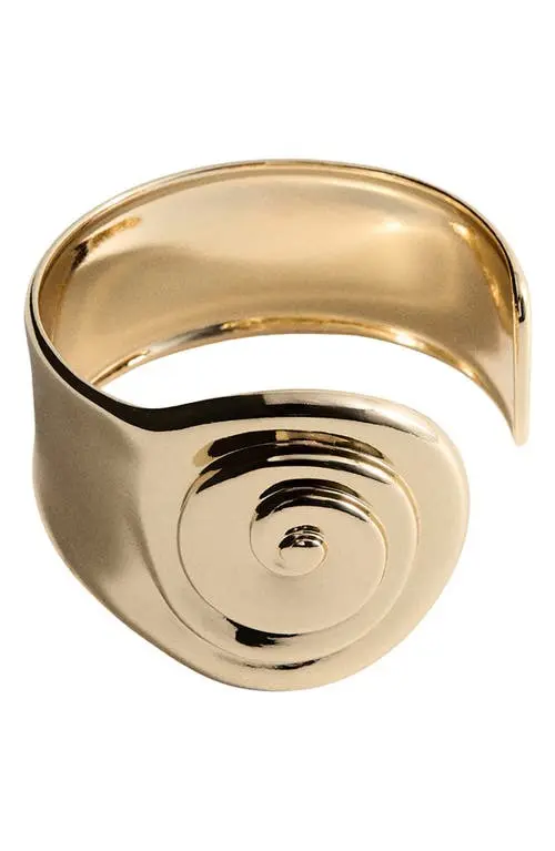 Mango Spiral Rigid Cuff Bracelet - Gold