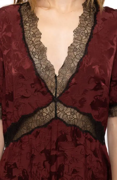Zadig&Voltaire Redoxal Horse Jacquard Silk Midi Dress