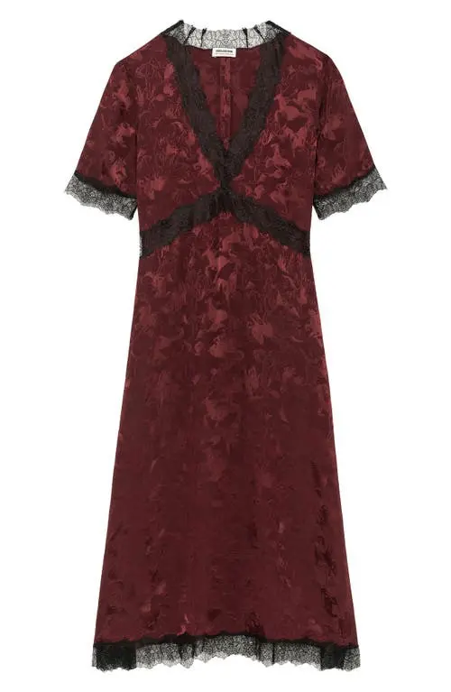 Zadig&Voltaire Redoxal Horse Jacquard Silk Midi Dress