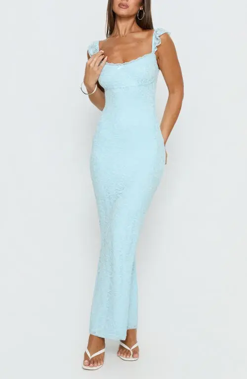 Princess Polly Beacall Lace Maxi Dress - Blue