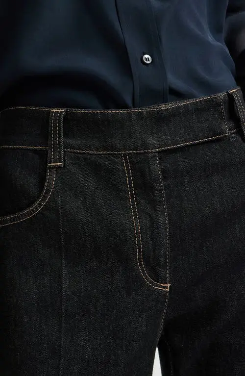 Brunello Cucinelli Monili Embellished No-fade Denim Flared Trousers