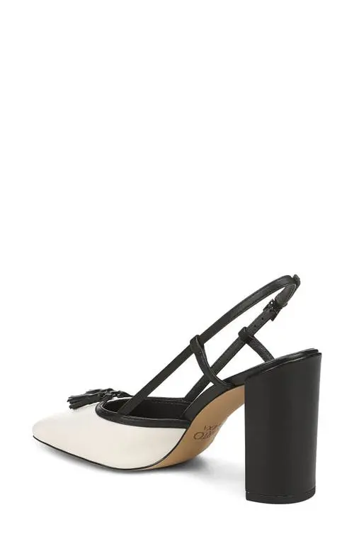 Franco Sarto Gaila Patent Leather Slingback Pumps - White/black