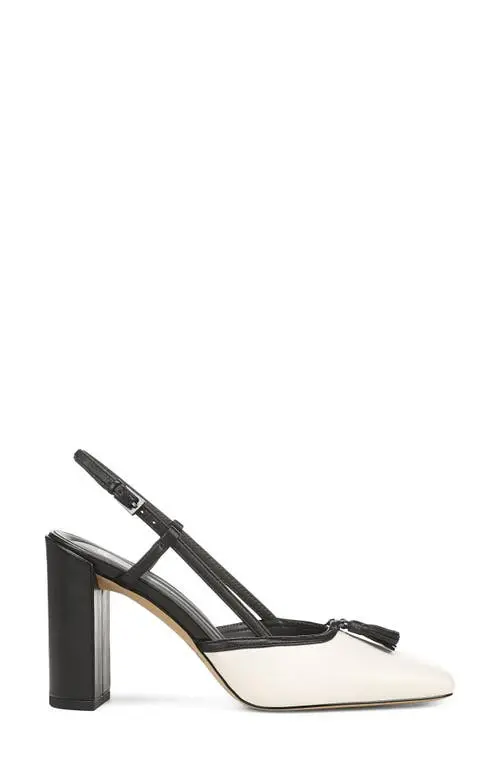 Franco Sarto Gaila Patent Leather Slingback Pumps - White/black