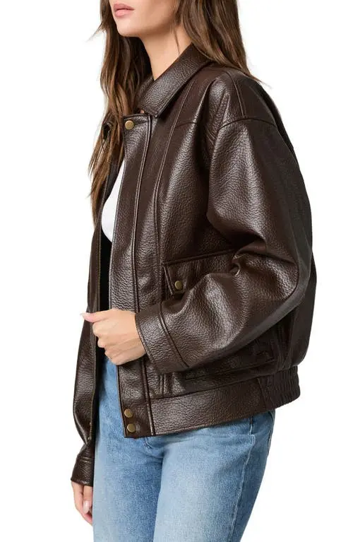 Paige Ashland Aviator-inspired Faux Leather Jacket
