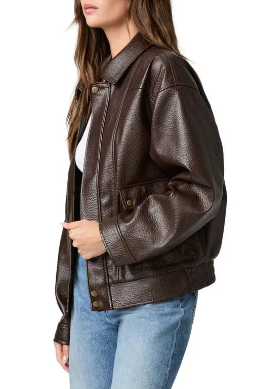 Paige Ashland Aviator-inspired Faux Leather Jacket