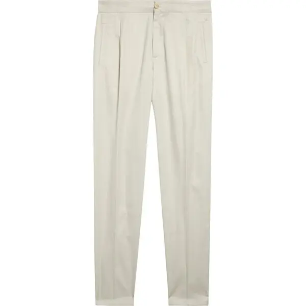 Isaia Single Pleat Cotton Trousers
