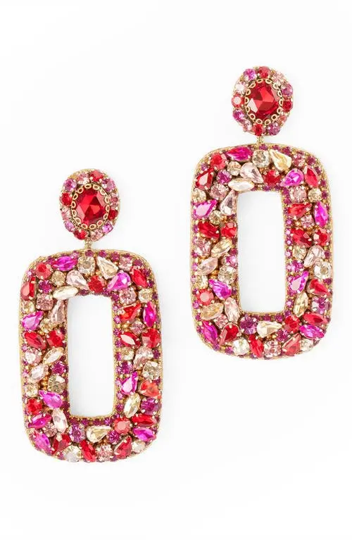Deepa Gurnani Libi Drop Earrings - Fuchsia