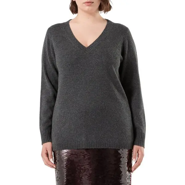 Marina Rinaldi Cashmere V-neck Sweater