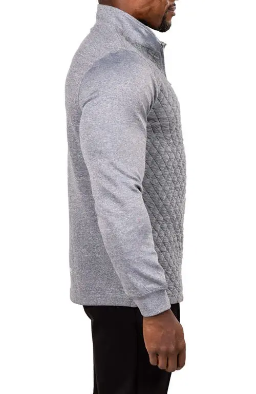 MACEOO Diamond Quilted Quarter Zip Pullover