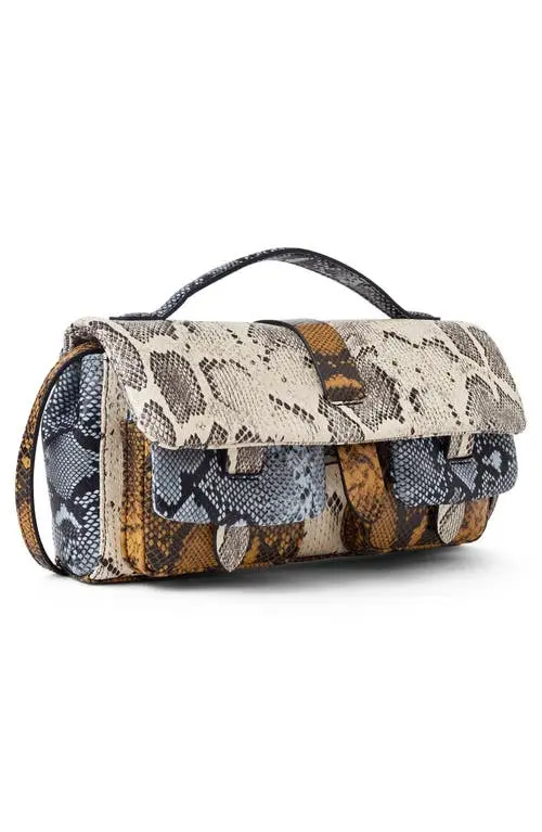 AIMEE Rebel Snake Embossed Leather Crossbody Bag - Snake Multi