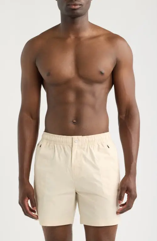 BOSS Flux Swim Trunks With Quick-dry Finish - Open White