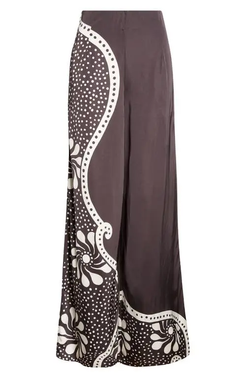 Zimmermann Valiant Panelled Silk & Lace Maxi Skirt - Chocolate