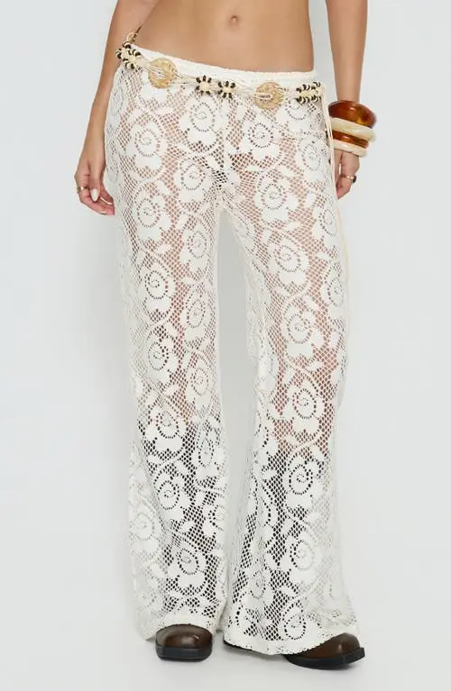 Princess Polly Rosadonna Lace Flared Pants