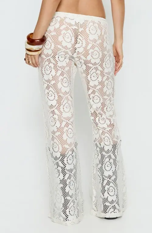 Princess Polly Rosadonna Lace Flared Pants