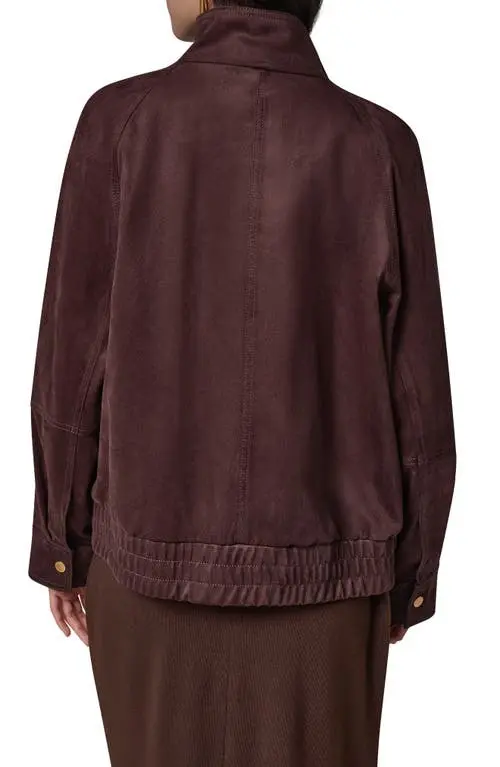 Donna Karan New York Faux Suede Zip-front Jacket