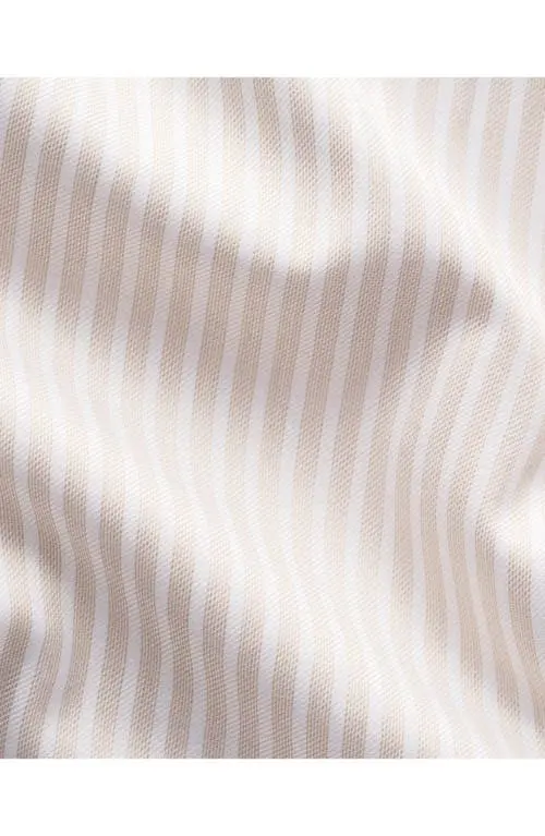 Eton Slim Fit Striped Shirt - Light Beige