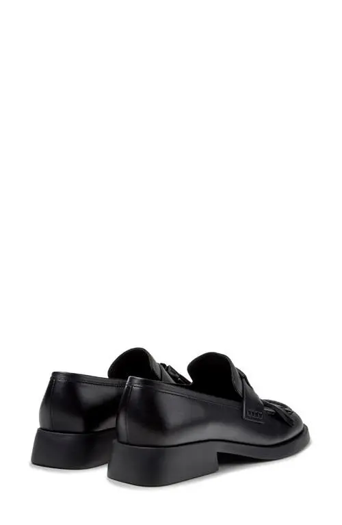 Camper Donna Twins Mismatch Loafers With Fringe And Tassels - Black
