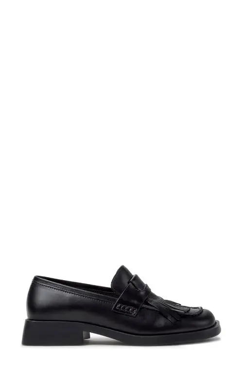 Camper Donna Twins Mismatch Loafers With Fringe And Tassels - Black