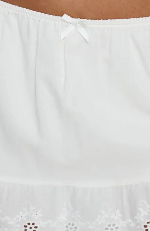 Princess Polly Ode To Love Eyelet Mini Skort