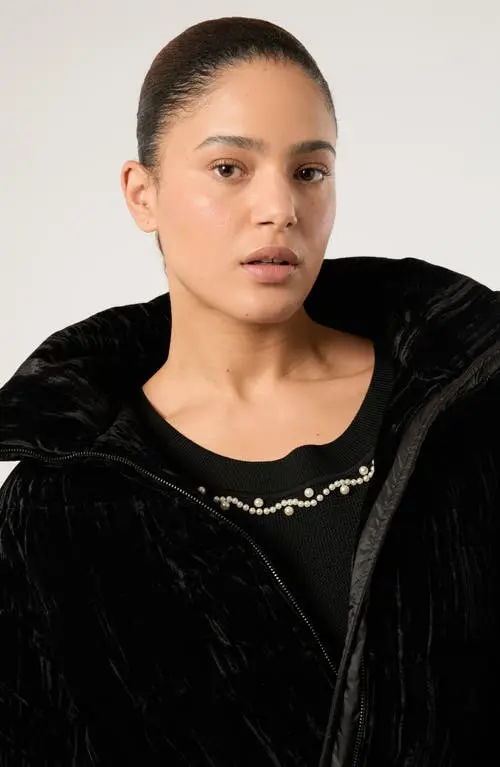Marina Rinaldi Imitation Pearl Neck Sweater