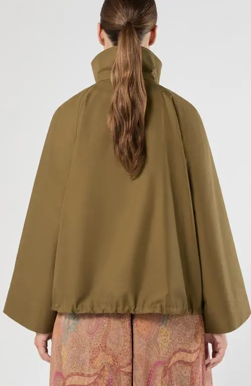 Marina Rinaldi Water Repellent Stand Collar Raincoat