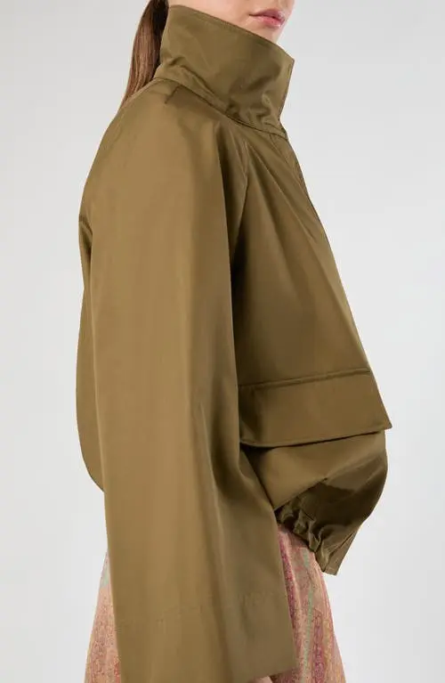 Marina Rinaldi Water Repellent Stand Collar Raincoat