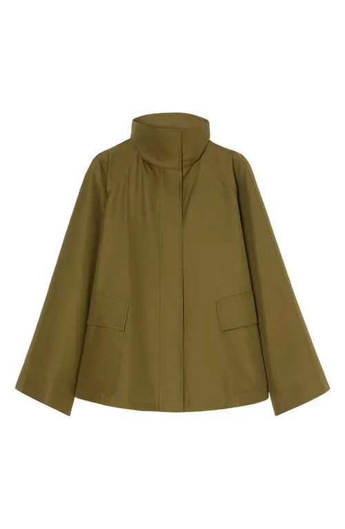 Marina Rinaldi Water Repellent Stand Collar Raincoat