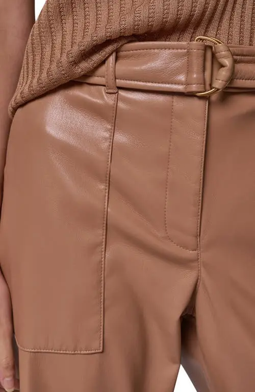 Donna Karan New York Belted Faux Leather Cargo Pants