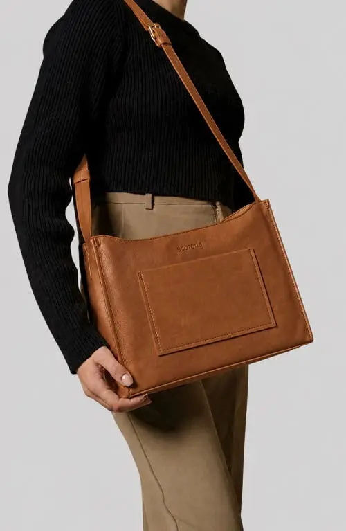 Écotorie Brigitte Leather Crossbody Bag - Cognac