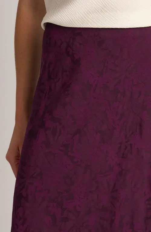 Halogen Jacquard Pull-on Midi Skirt