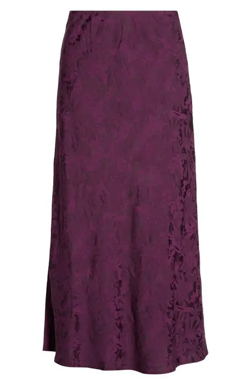 Halogen Jacquard Pull-on Midi Skirt