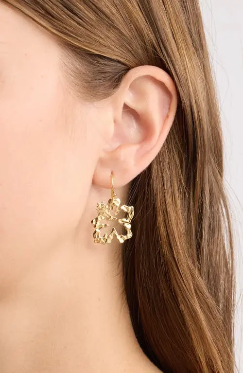 KIARA BY KI-ELE Small Hibiscus Drop Earrings