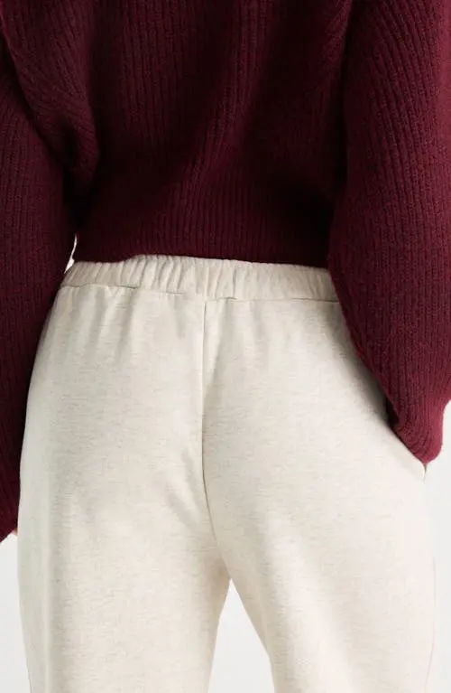 Good American Brushed Fleece Wide Leg Sweatpants With Collegiate Logo