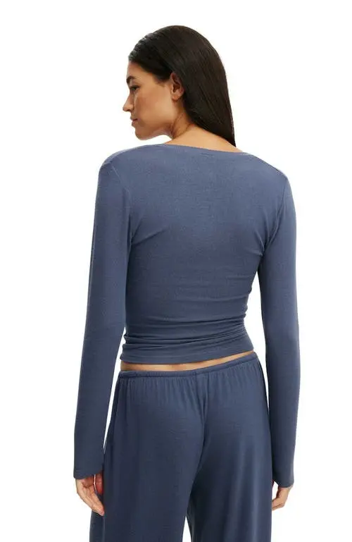 Cotton:on Super Soft Henley Long Sleeve Top